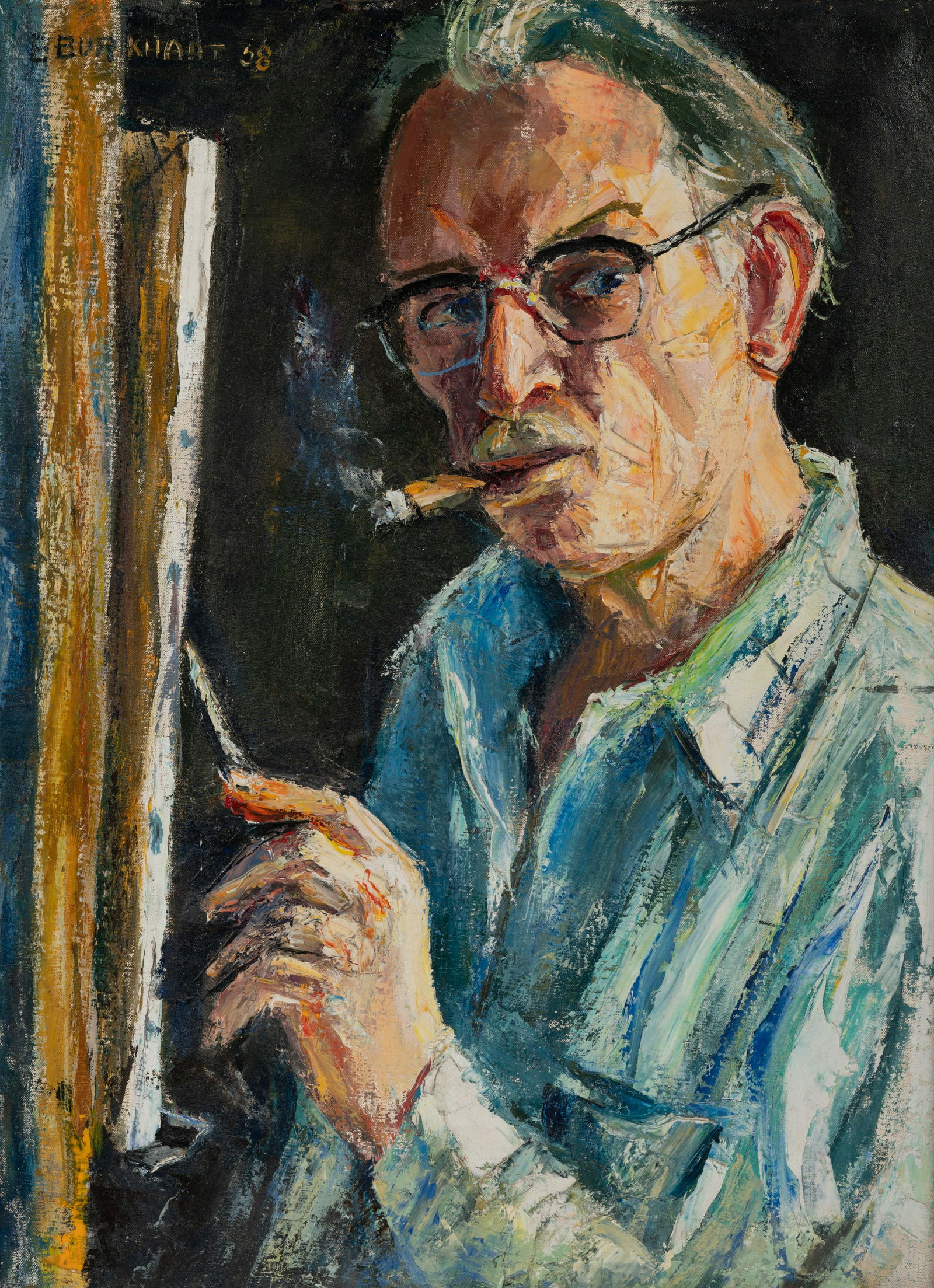 Emerson Burkhart (American, 1905-1969) Self-Portrait at the Easel, 1958 ...