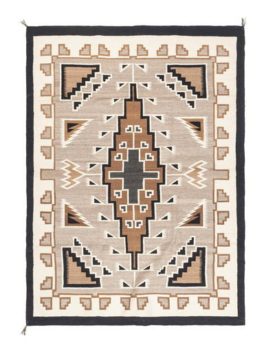 Master Weaver Rose Curley (Dine, 20th century) Navajo Two Grey Hills ...