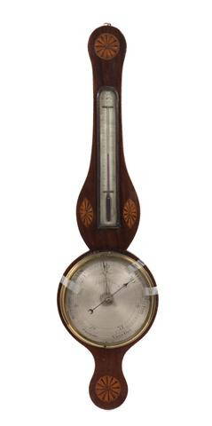 An English Mahogany Wheel Barometer, P. Gally, Hei