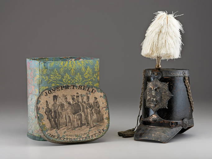 [militia]. Fully Trimmed Militia Dragoon Shako With Original Box ...