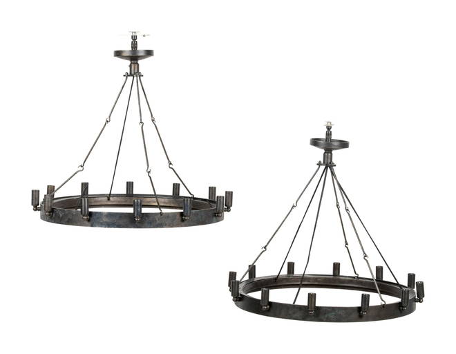 A Set of Four Twelve-Light Ring Fixtures - Jun 14, 2022 | Hindman in IL