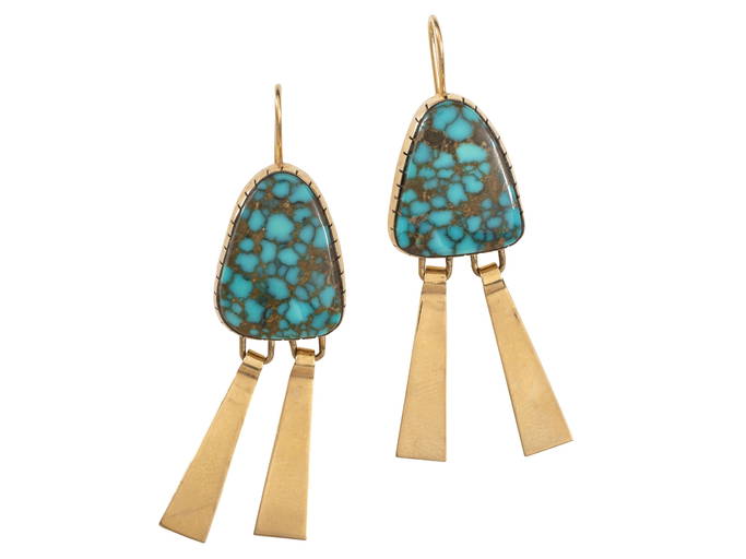 Gail Bird And Yazzie Johnson (dine, B. 1946 And 1949) 14k Gold And ...