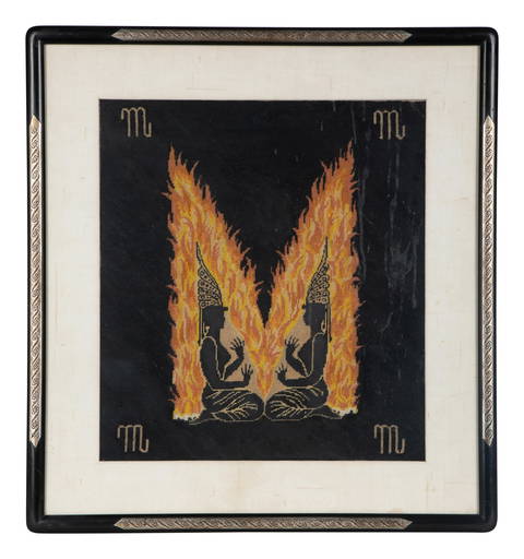 Erte (french, 1892€“1990) A Pair Of Alphabet Prints (l & M)