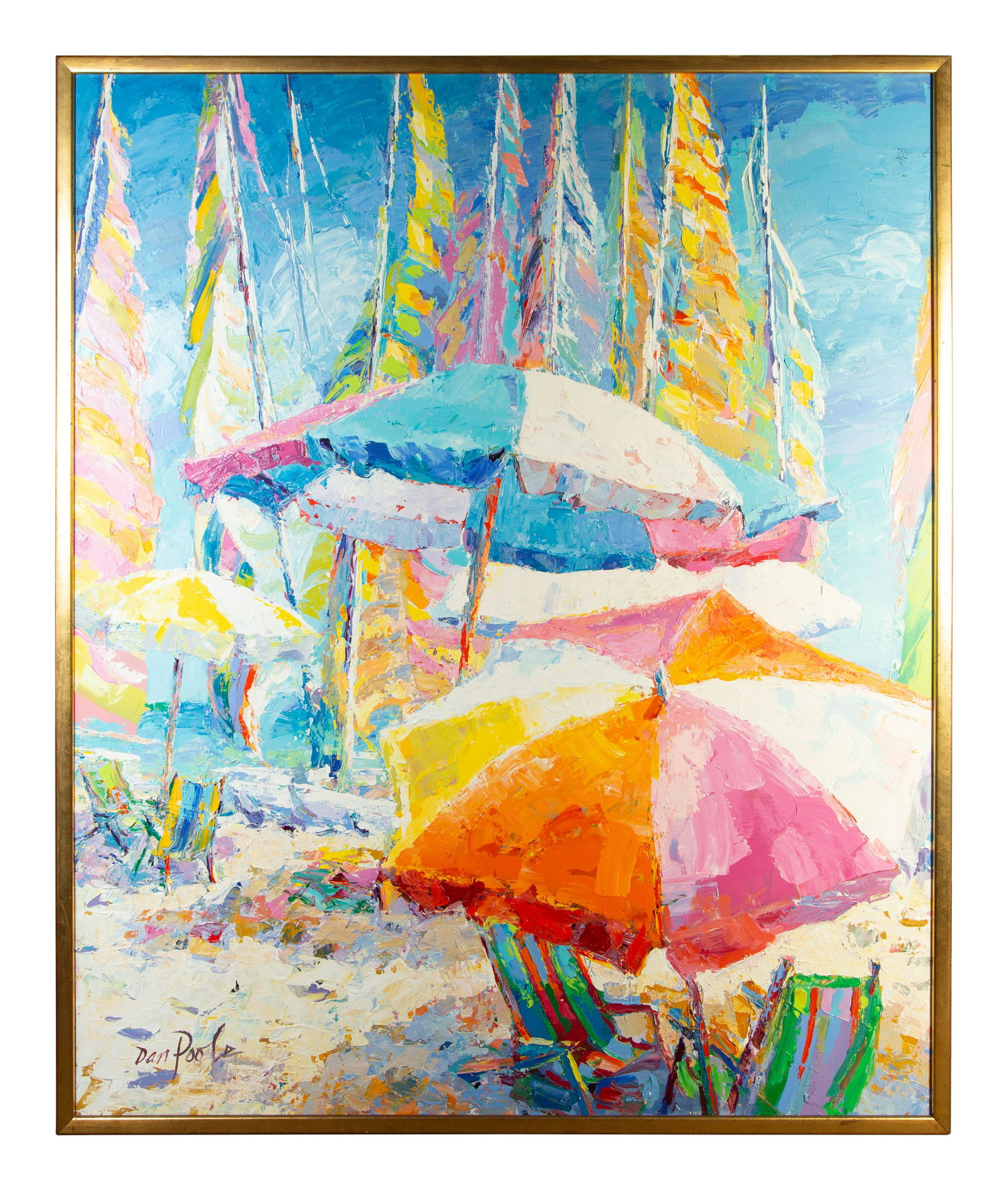 Dan Poole (american, B 1941) Beach Scene