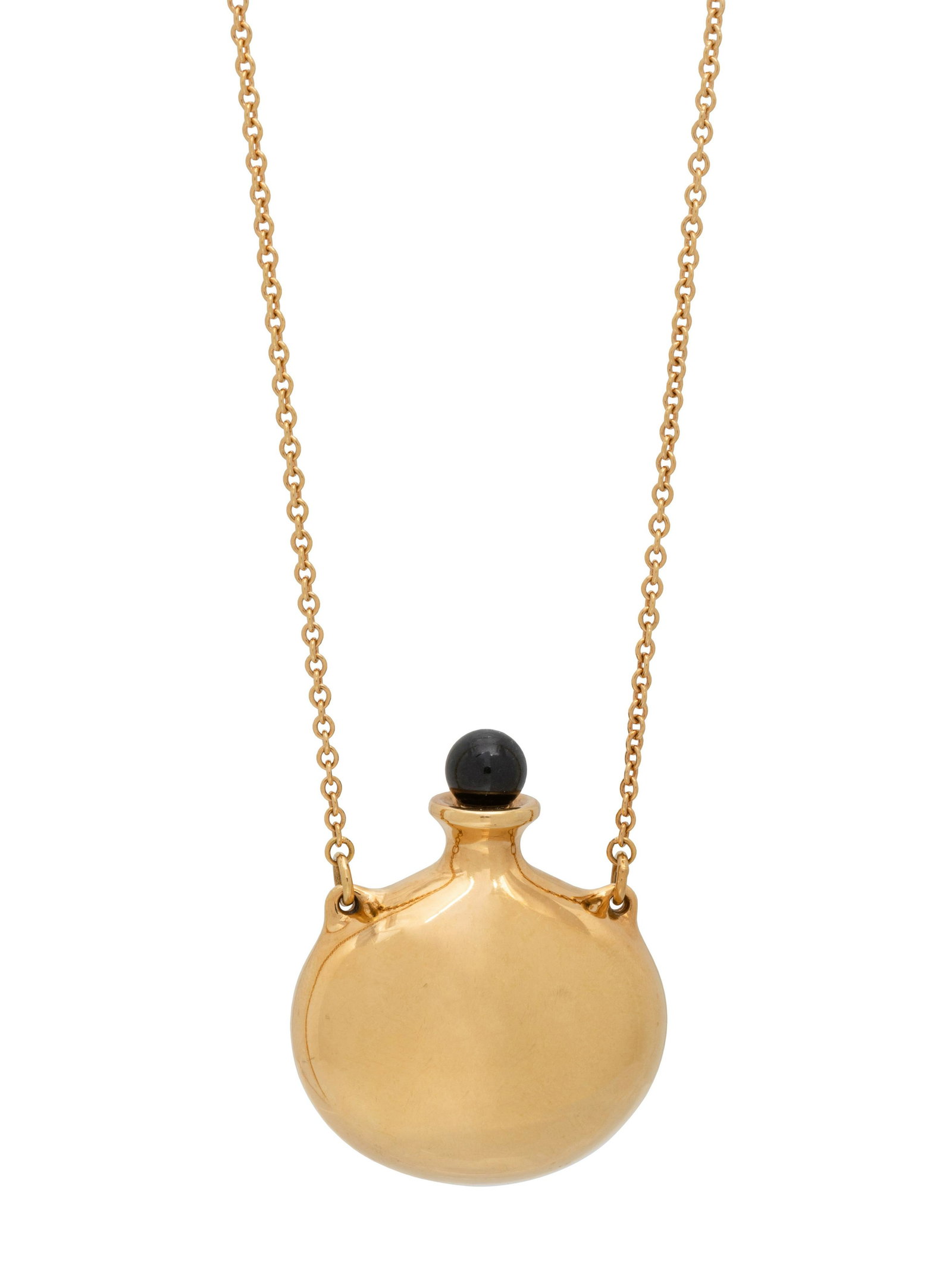 TIFFANY & CO., ELSA PERETTI, YELLOW GOLD AND BLACK JADE 'BOTTLE ROUND ...