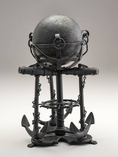 A Nautical Carved Wood and Iron Cannon Ball Stand - Sep 14, 2022 ...