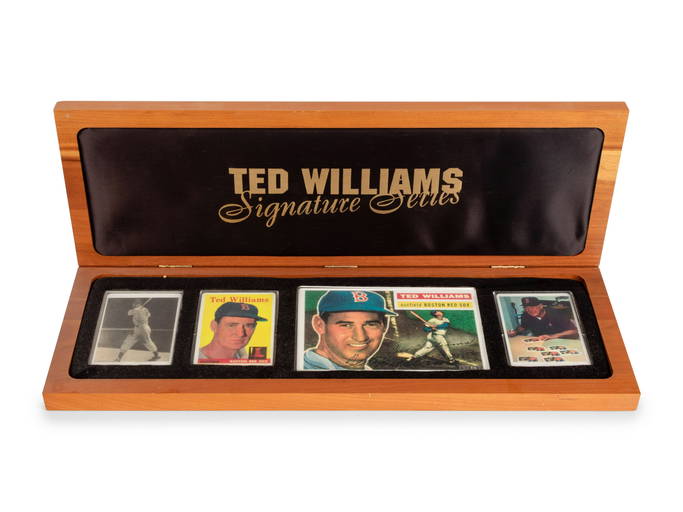 A Ted Williams Signature Series Set Of Signed Autograph Baseball Cards,