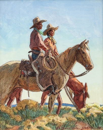 Buckeye James C. Blake (american, B. 1946) When The Sun Sets On The ...