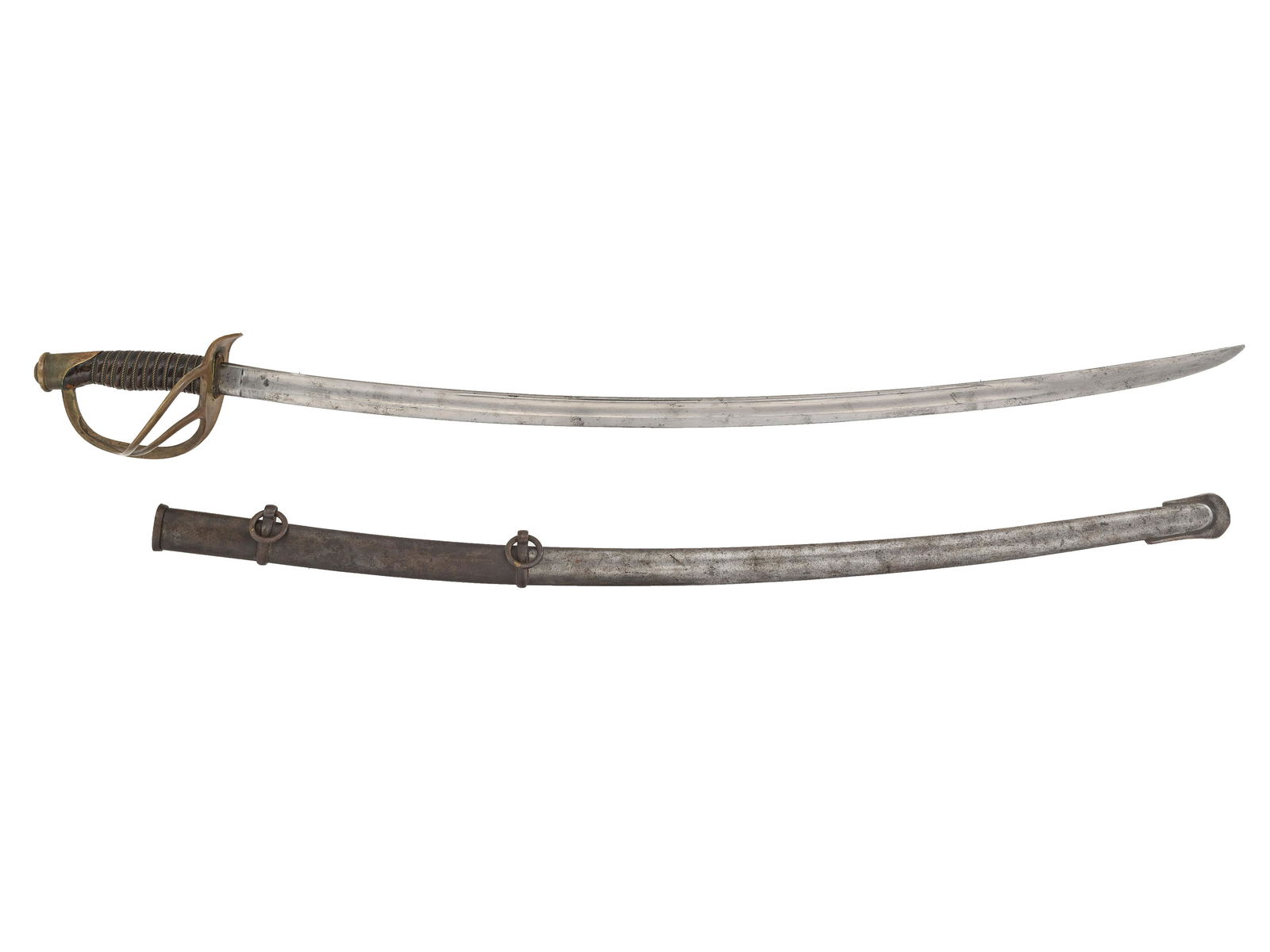[CIVIL WAR]. Ames light artillery cavalry saber dated 1864, cavalry ...