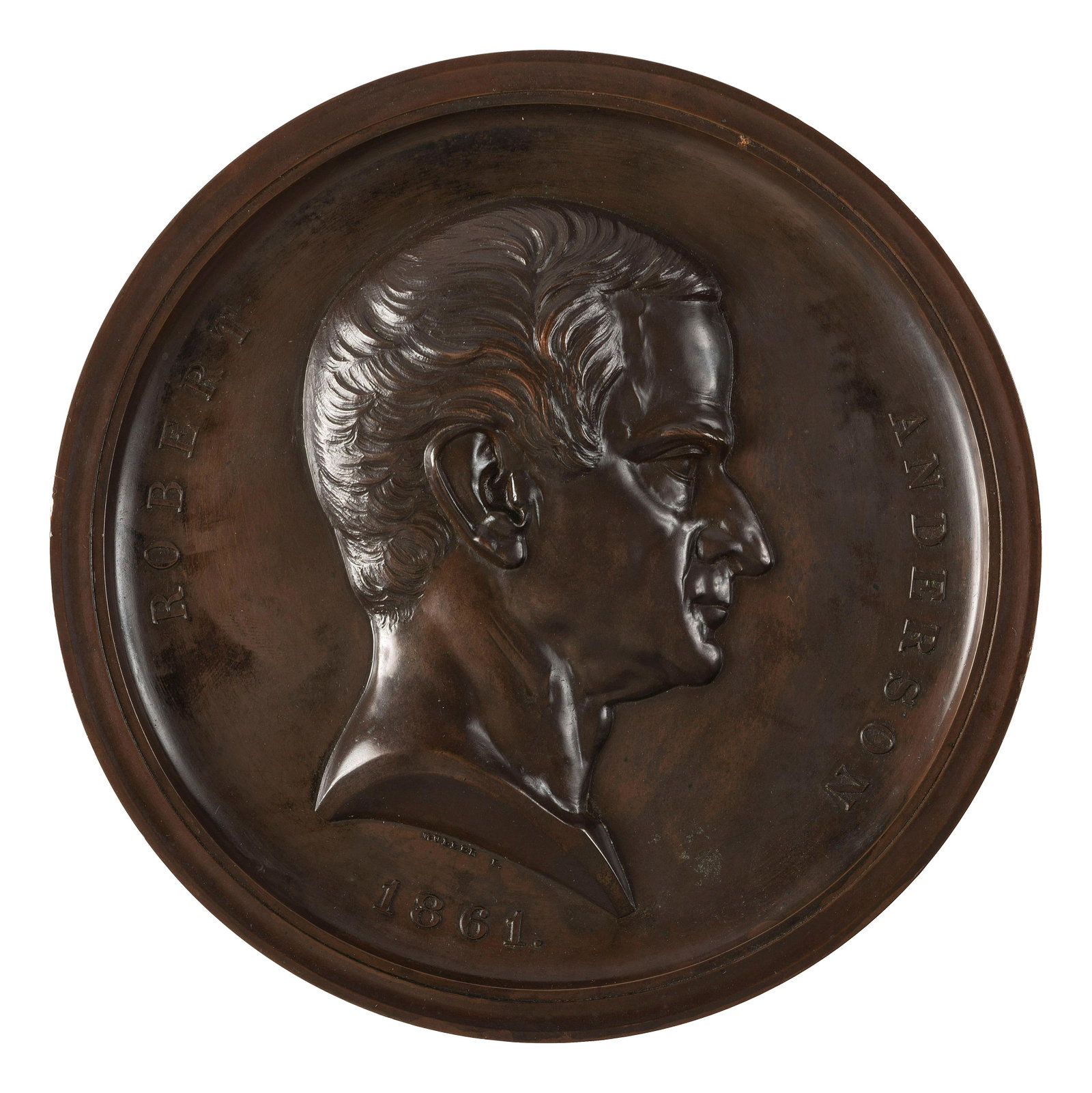 [CIVIL WAR -- FORT SUMTER]. 1861 Robert Anderson Medal, First Class. 6 ...