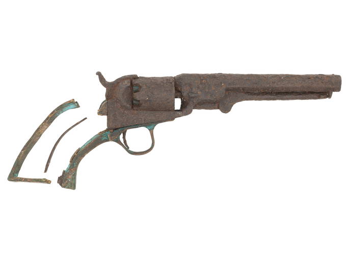 [civil War]. Relic Colt 1849 Pocket Model Dug At Resaca, Georgia.