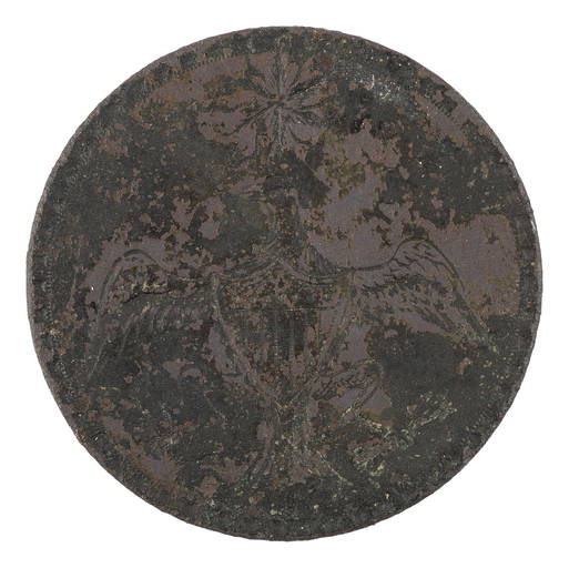 [WASHINGTON, George (1732-1799)]. Inaugural button featuring eagle and ...