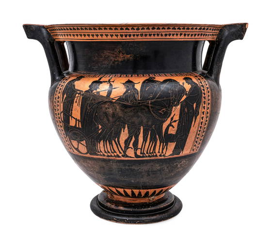 An Attic Black Figured Column Krater