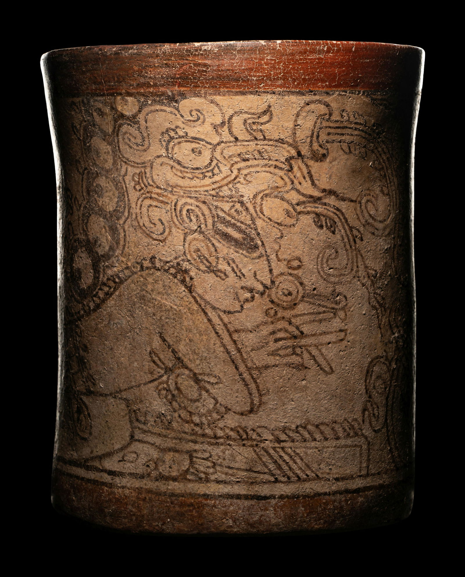 A Maya Codex Style Cylinder Vessel