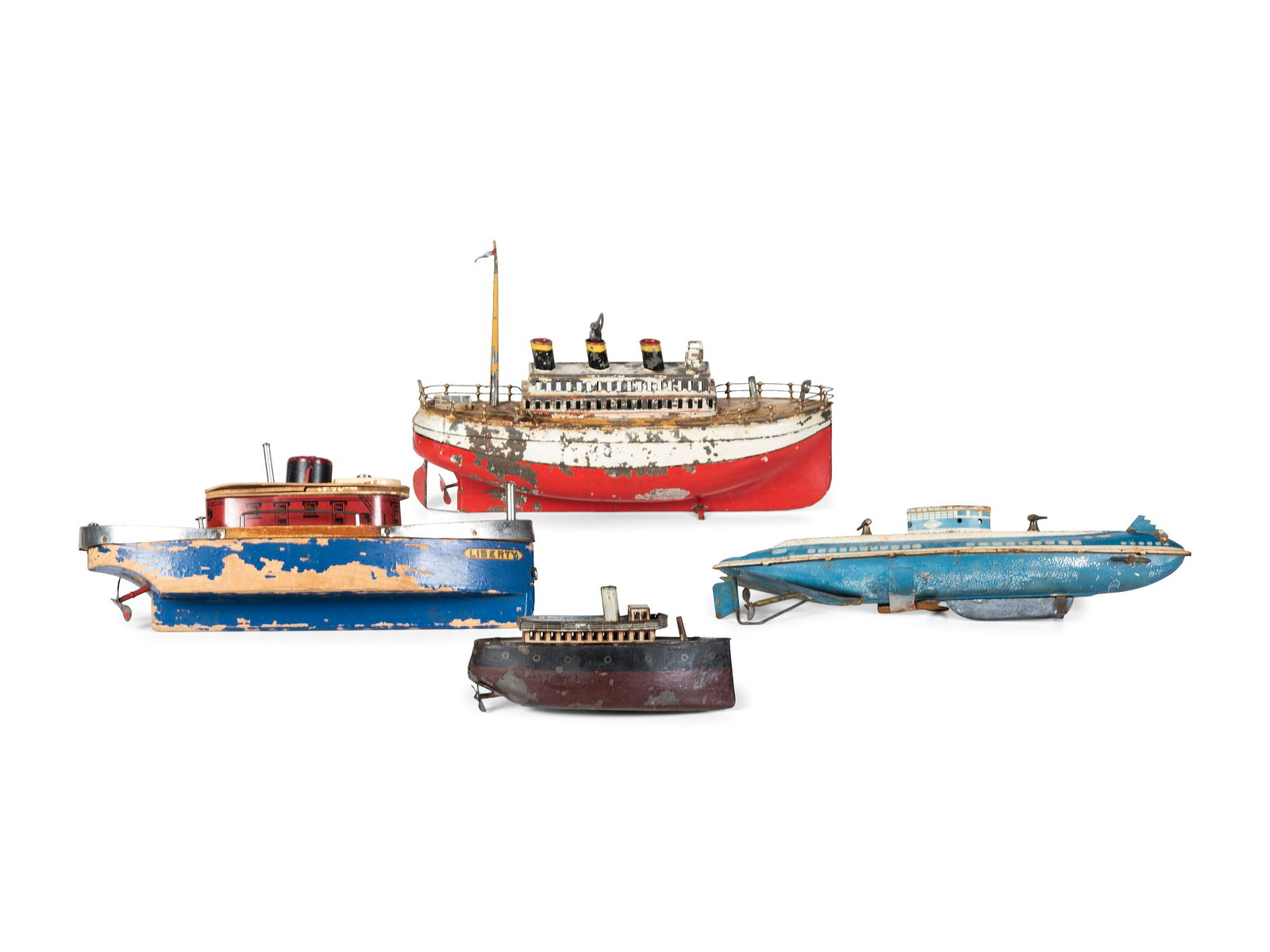 Wolverine Wind Up Tin Submarine Toy Circa 1940's