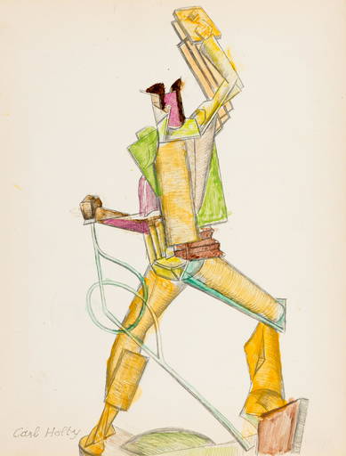Carl Robert Holty (American, 1900-1970) Untitled (Painter) (#0079) on ...