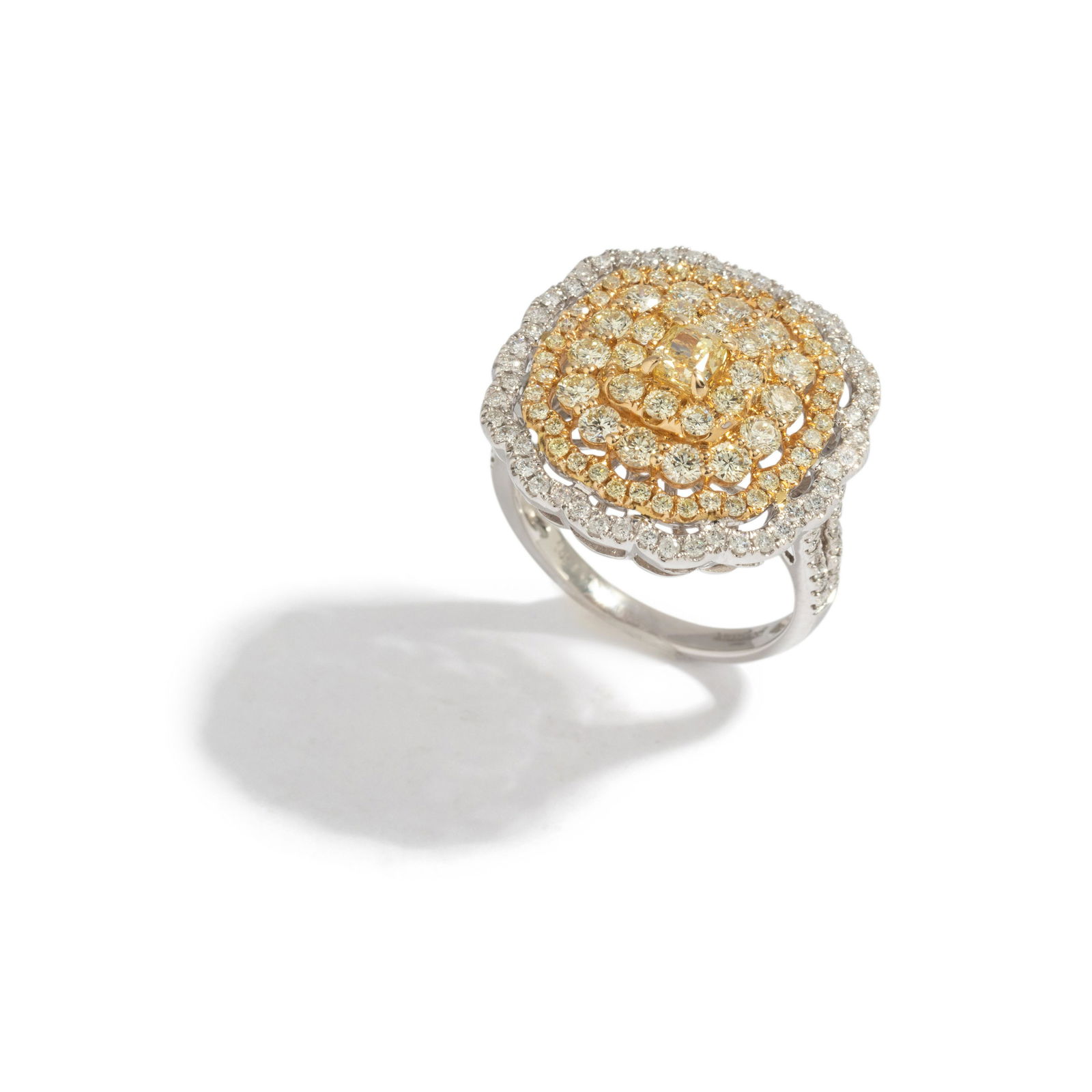 Modani, Colored Diamond And Diamond Ring