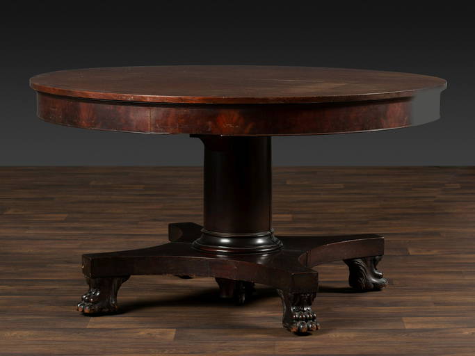A Classical Mahogany Extension Hairy Paw Foot Dining Table