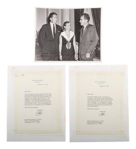 Nixon, Richard (1913 1994) 3 Tlss, With Inscribed Photograph, To ...