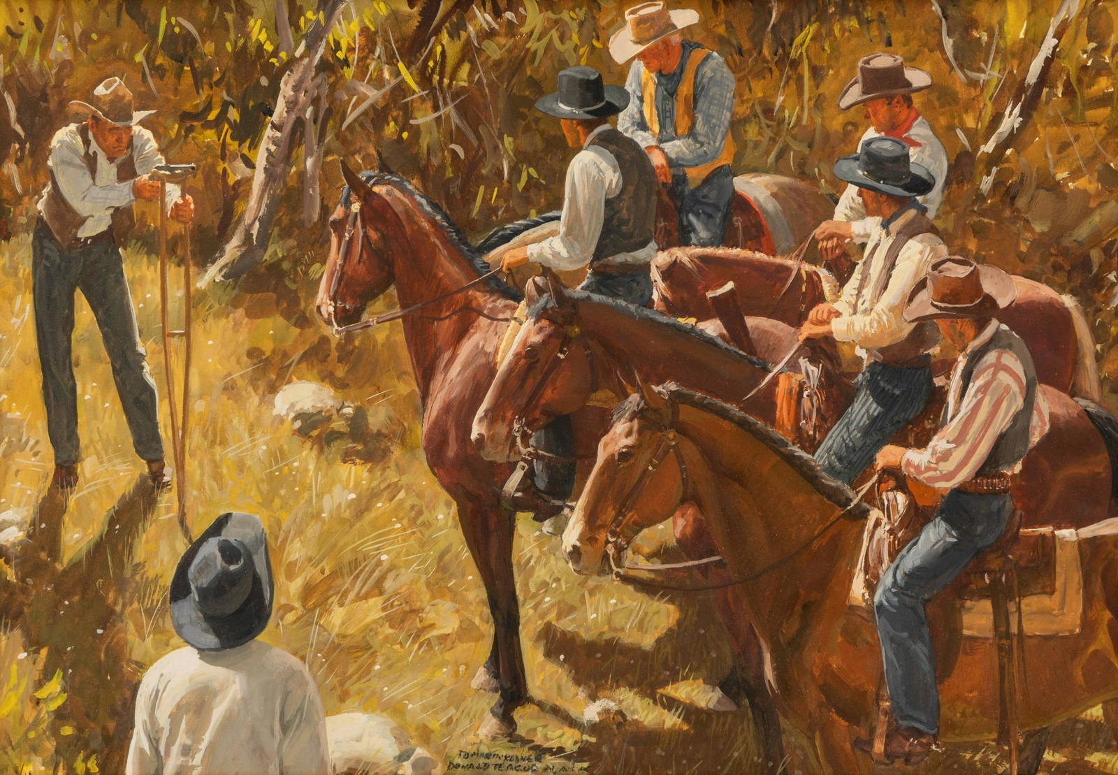 Donald Teague (American, 1897-1991) Illustration for "Saddle by ...