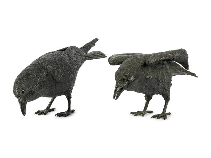 Jim Eppler (american, B. 1950) Two Works: Raven Expresses An Opinion ...