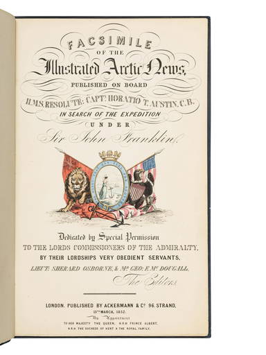 [franklin, Sir John]. Osborn, Sherard And George F. Mcdougall (editors ...
