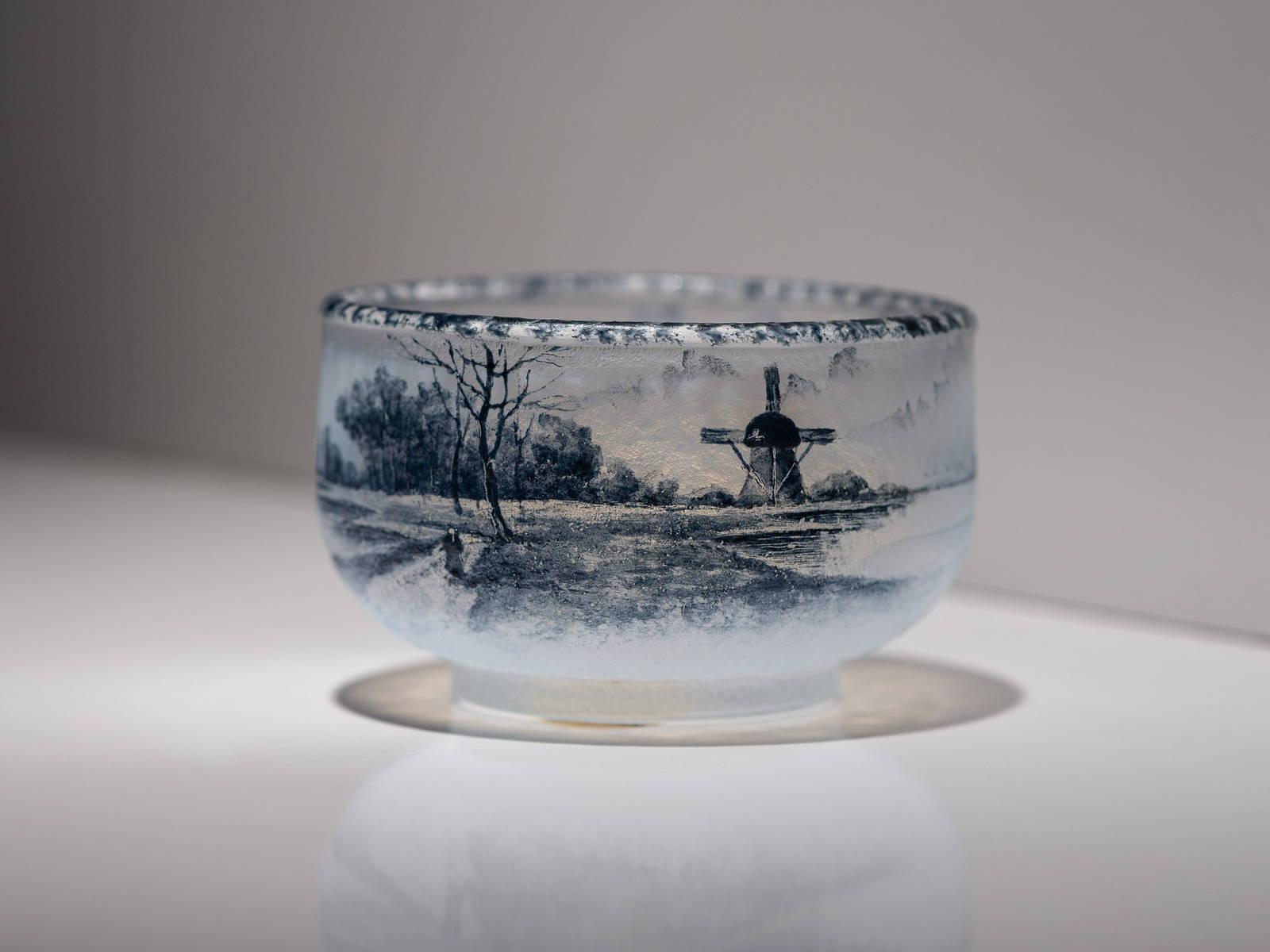 Daum French, Early 20th Century Scenic Miniature Bowl Auction