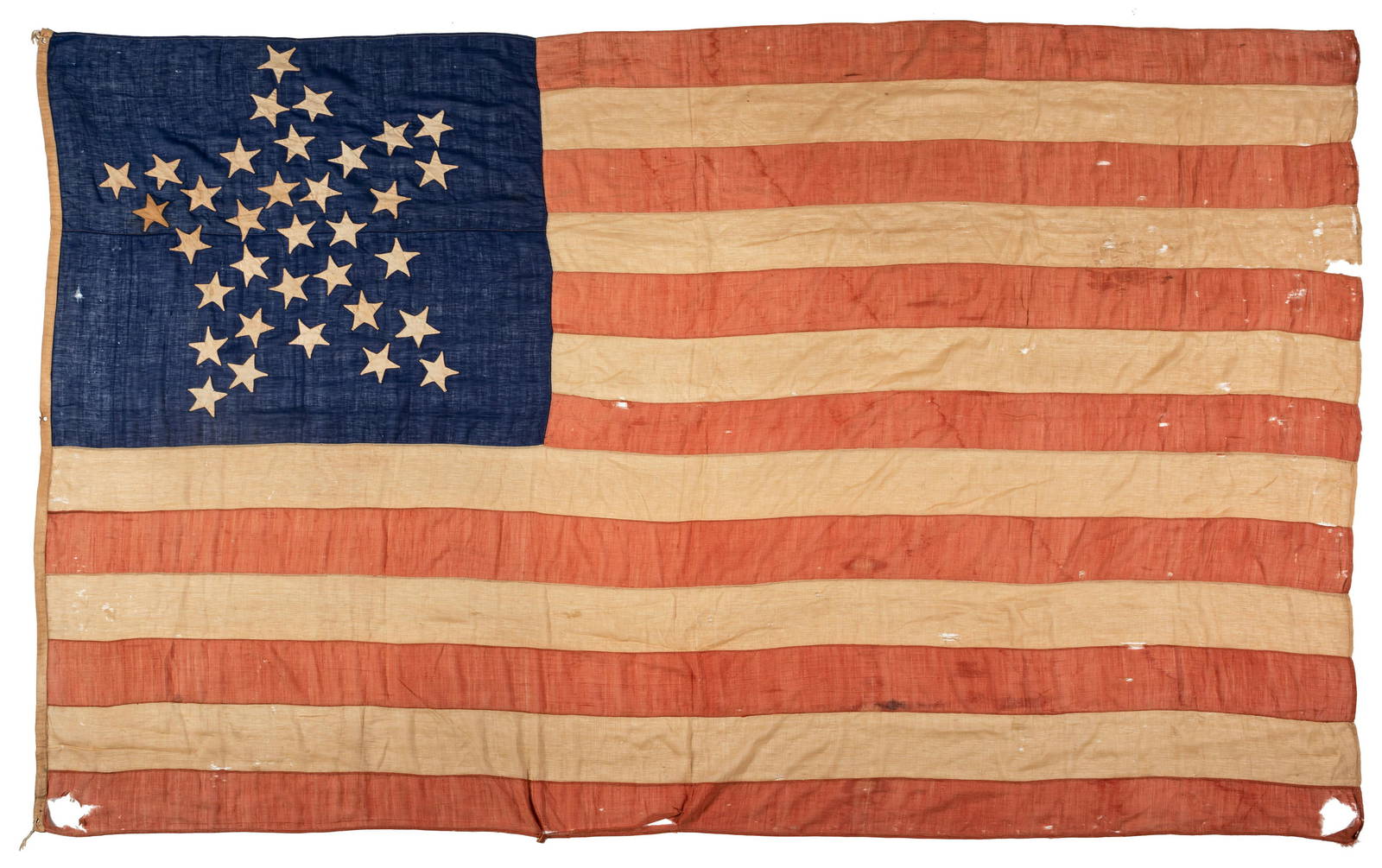 [flags] -- [civil War]. 34-star "great Star" Pattern American Flag. Ca ...