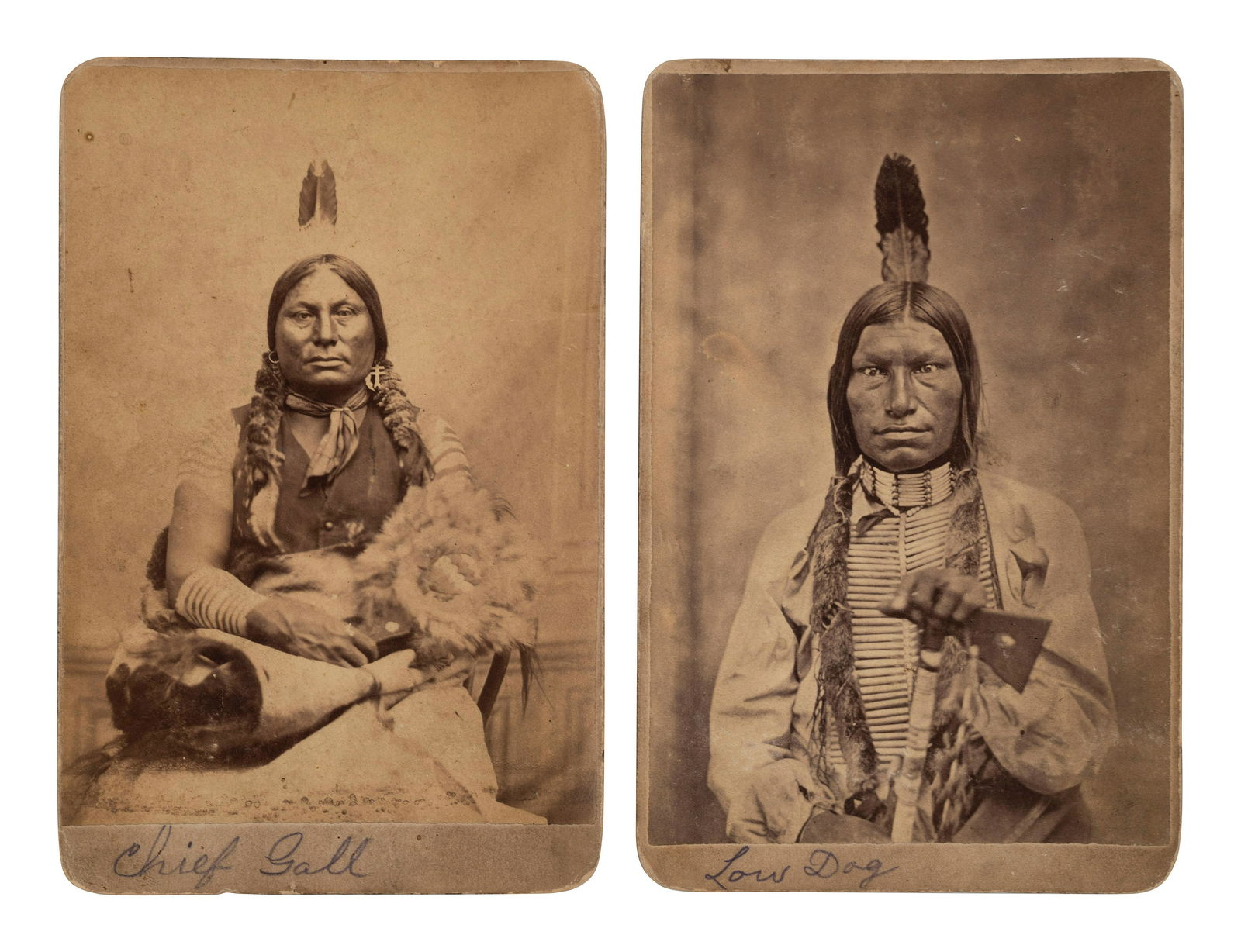 [native Americans]. Goff, O.s., Photographer. A Group Of 2 Cabinet ...