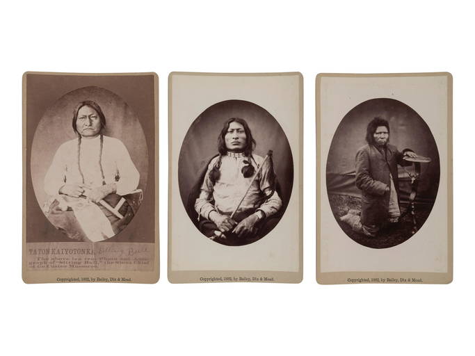 [native Americans]. Bailey, Dix, & Mead, Photographers. A Group Of 3 ...