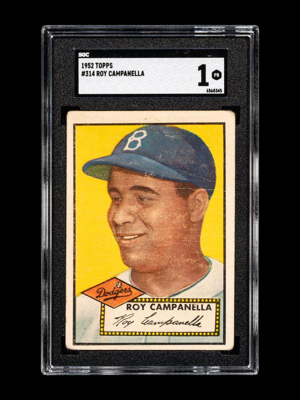 A 1952 Topps Roy Campanella Baseball Card No. 314 (sgc 1) Auction