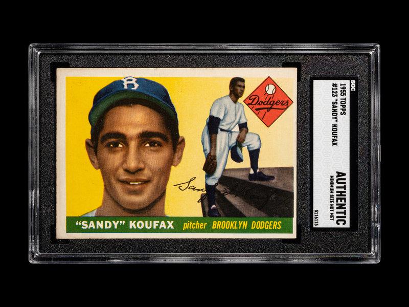 A 1955 Topps Sandy Koufax Rookie Baseball Card No. 123 (sgc Authentic ...