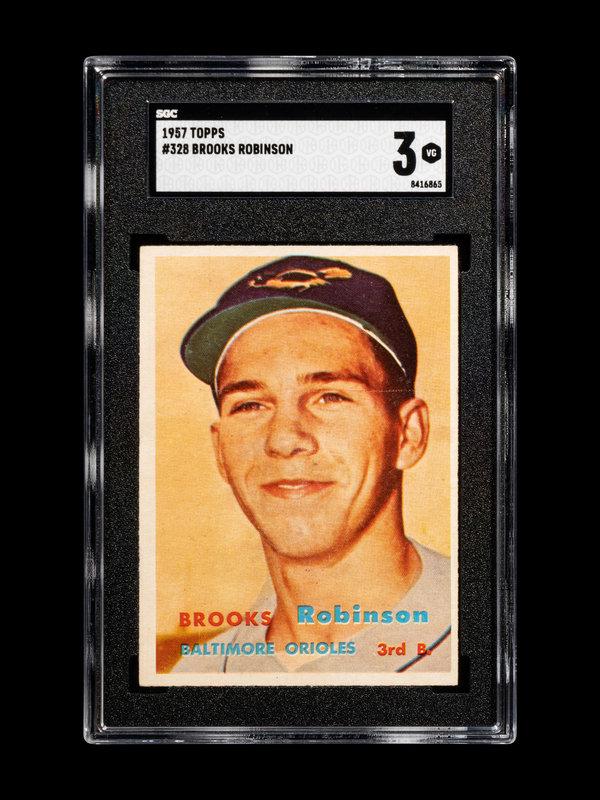 A 1957 Topps Brooks Robinson Rookie Baseball Card No. 328 (sgc 3 Vg ...