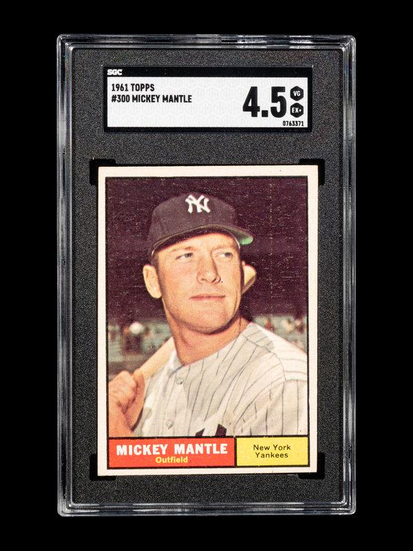 A 1961 Topps Mickey Mantle Baseball Card No. 300 (sgc 4.5 Vg/ex+) Auction