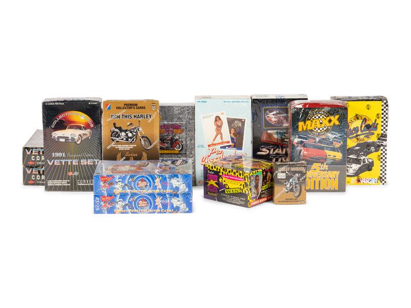 A Large Group Of Unopened Boxes Of Trading Cards, Auction