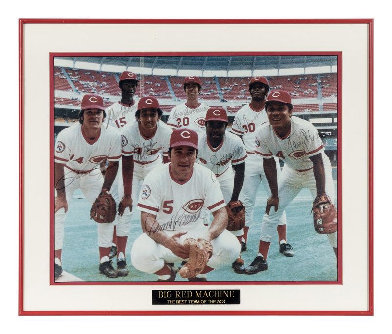 A Multi Signed Cincinnati Reds Big Red Machine Starting Lineup ...