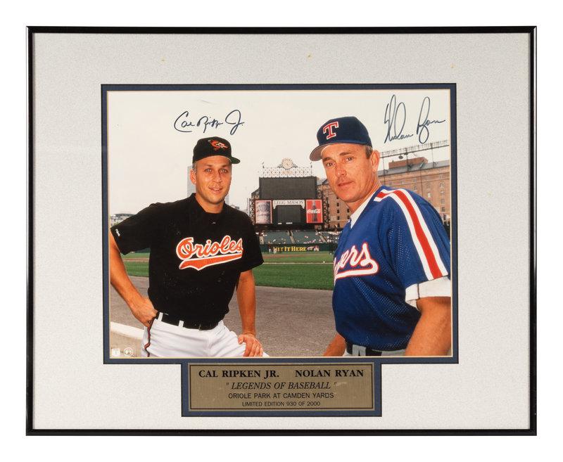 A Cal Ripken Jr. And Nolan Ryan Dual Signed Autograph Photo (beckett ...