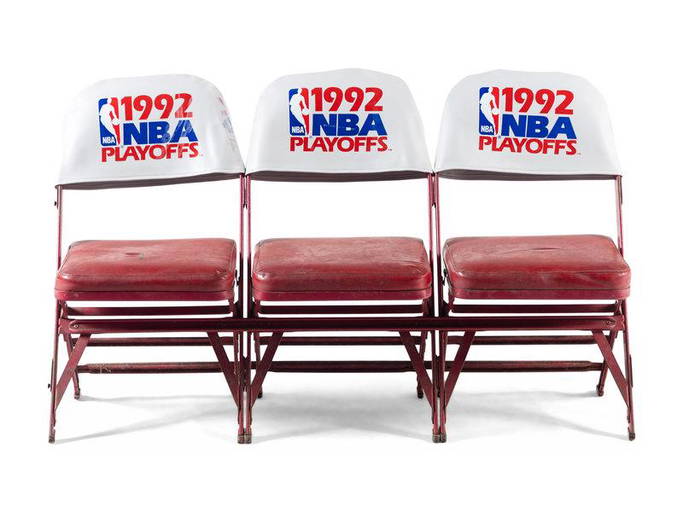 A Row Of Three Chicago Bulls 1992 Nba Playoffs Chicago Stadium ...