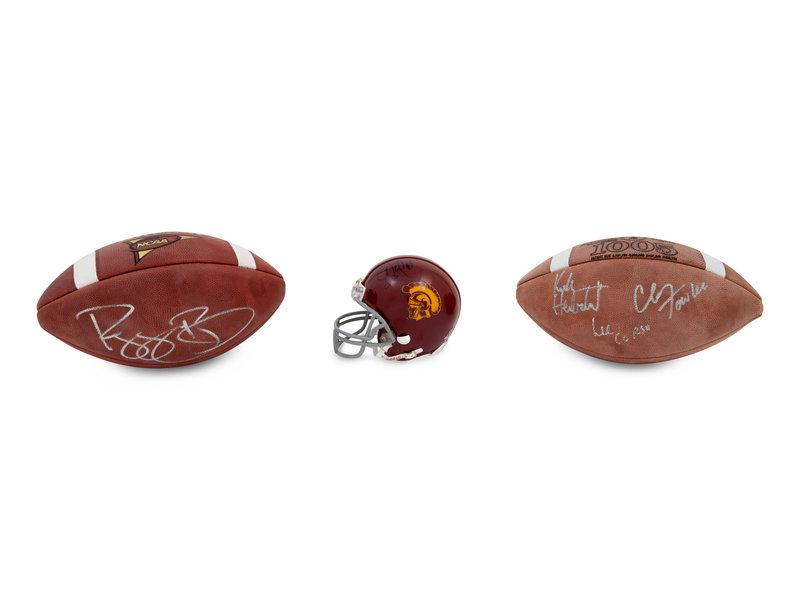 A Group Of Signed Autograph College Football Items, Auction