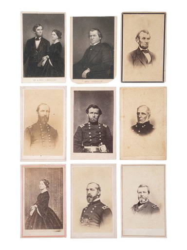[civil War]. Approx. 50 Cdvs Of Civil War Generals And Political Figures.