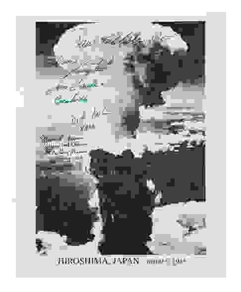 [world War Ii]. Signed Photograph Of Mushroom Cloud Over Hiroshima ...