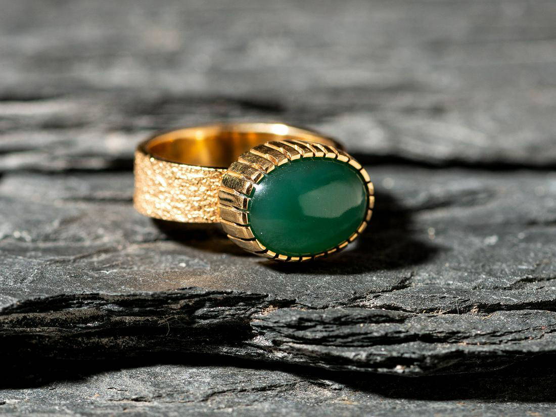 Gail Bird And Yazzie Johnson (diné, B. 1946 And B. 1949) 18k Gold And ...