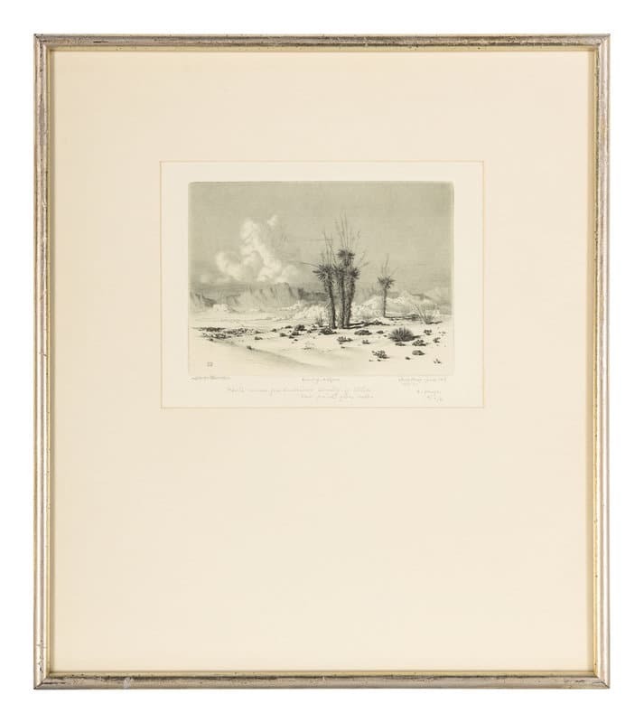 George Elbert Burr (american, 1859–1939) Evening, Arizona, C. 1930 Auction