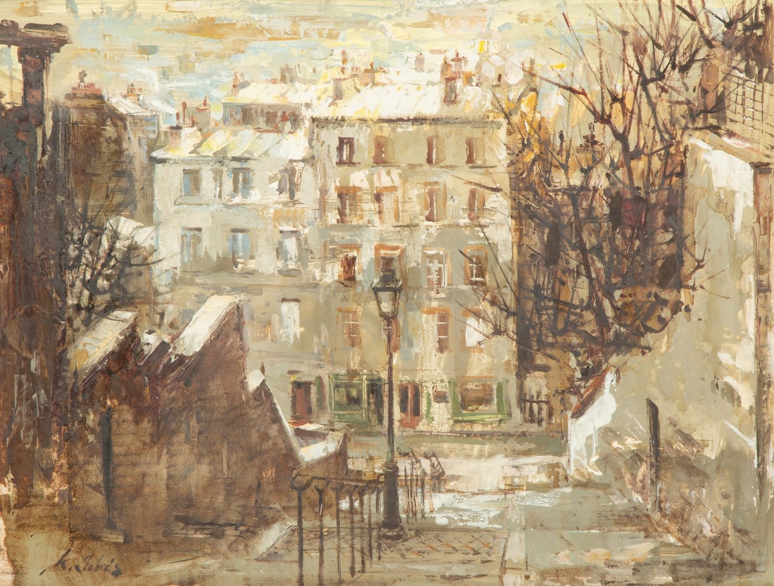 Miguel Llabrés (spanish, 1930 1983) Montmartre, Paris