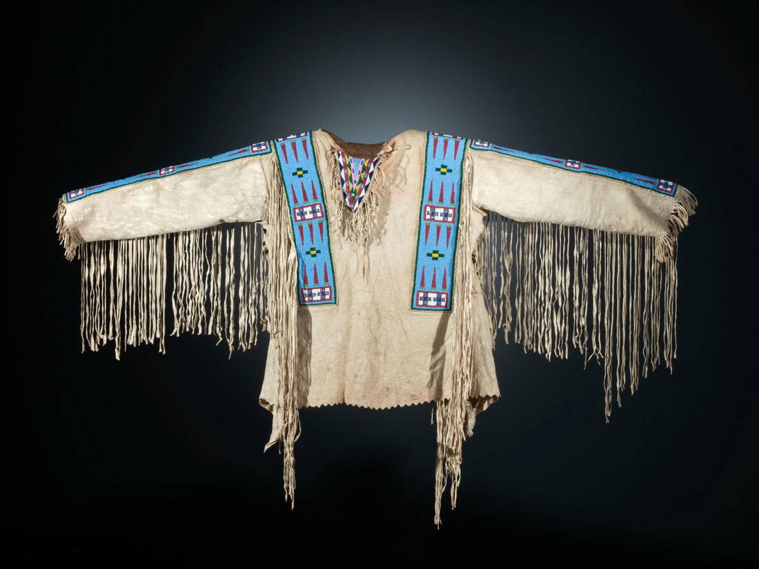 Assiniboine Beaded Hide Shirt Auction