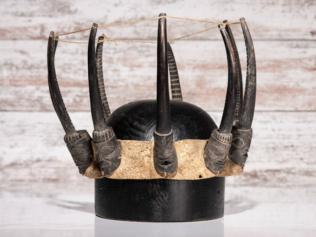 Northwest Coast Carved Mountain Goat Crown Auction