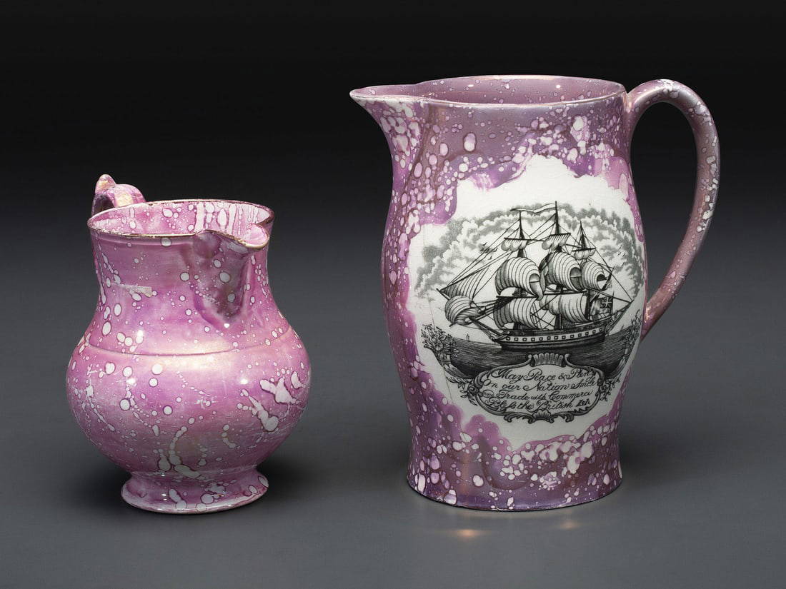 Two Sunderland Luster Pitchers Auction