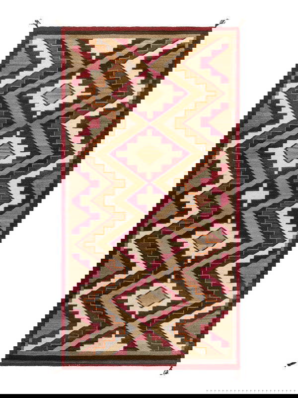 Navajo Red Mesa Pattern Weaving / Rug Auction