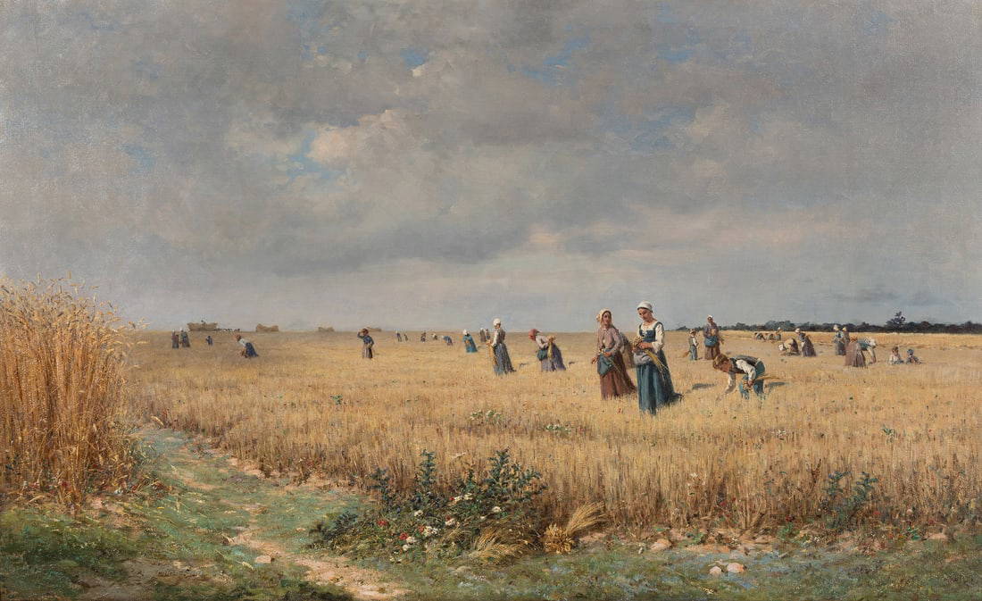 Armand Beauvais (french, 1840-1911)les Glaneuses Dans Les Chaumes-berry ...
