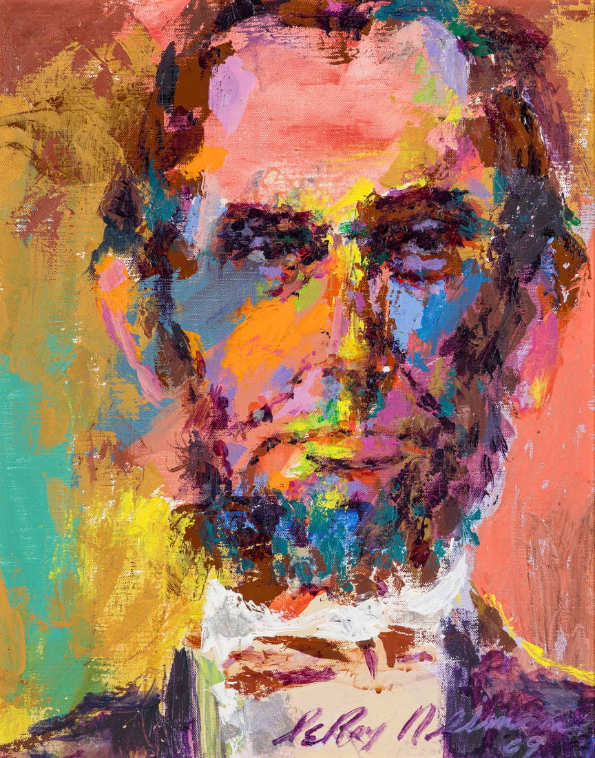 Leroy Neiman (american, 1921-2012) Abraham Lincoln, 2009 Auction